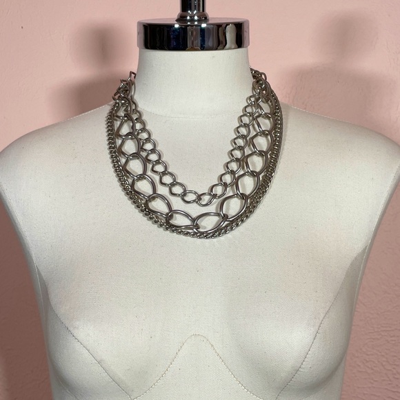 Vintage | Jewelry | Vintage Silver Tone Goth Brutalist Grunge Edgy ...